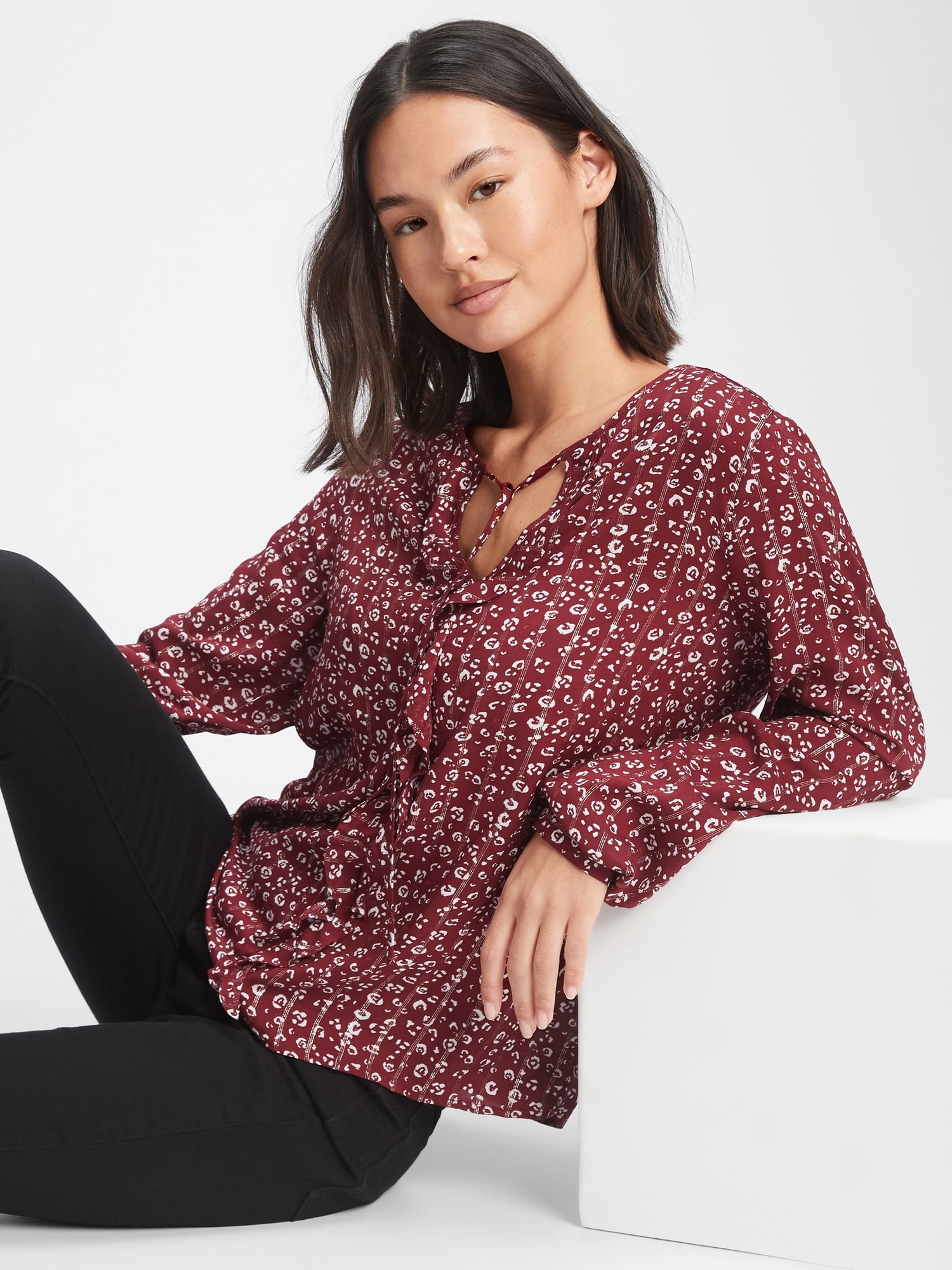 Ruffle Long Sleeve Top | Gap Factory