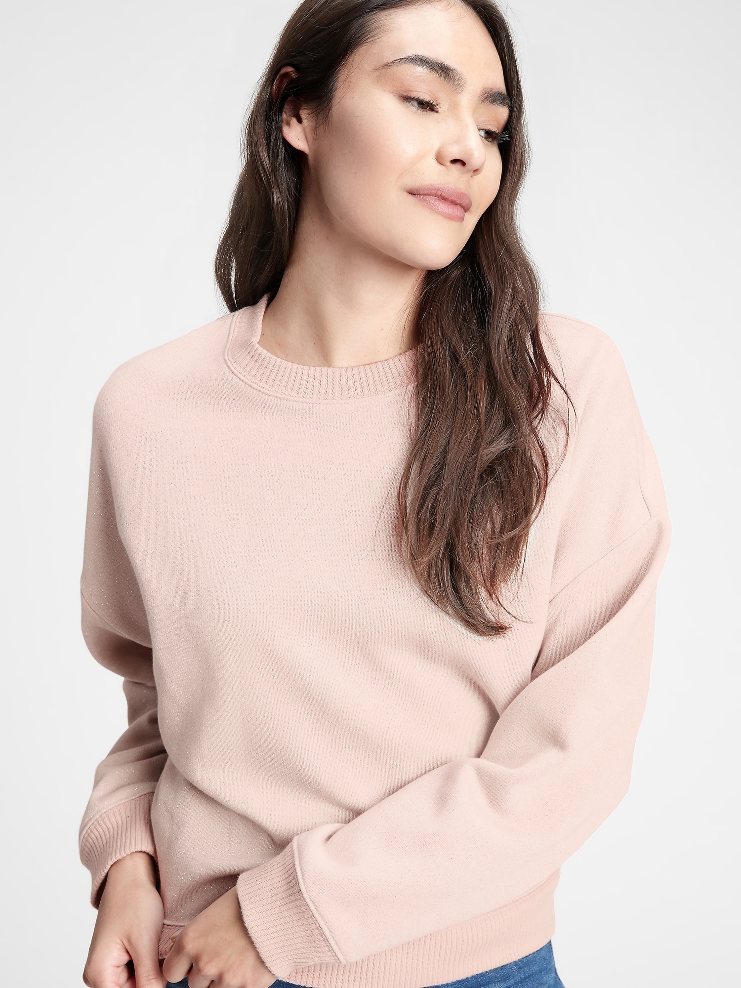 Shiny Crewneck Sweatshirt | Gap Factory