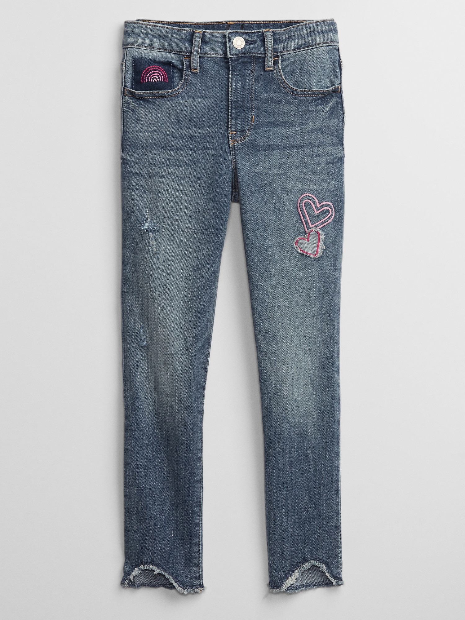 Kids Embroidered Heart Legging Jeans with Stretch | Gap Factory