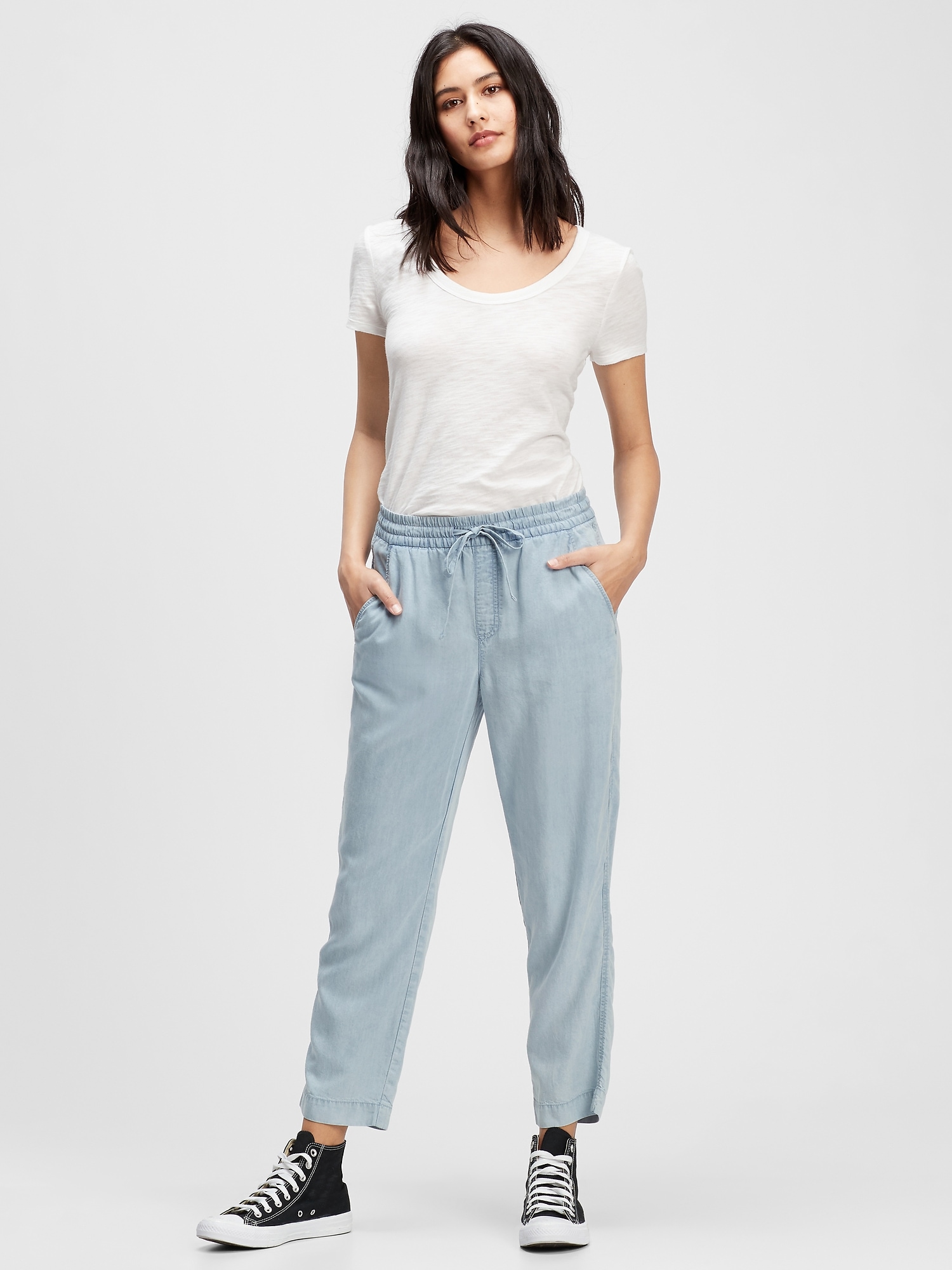 Easy Straight Pull-On Pants With Washwell™ | Gap Factory