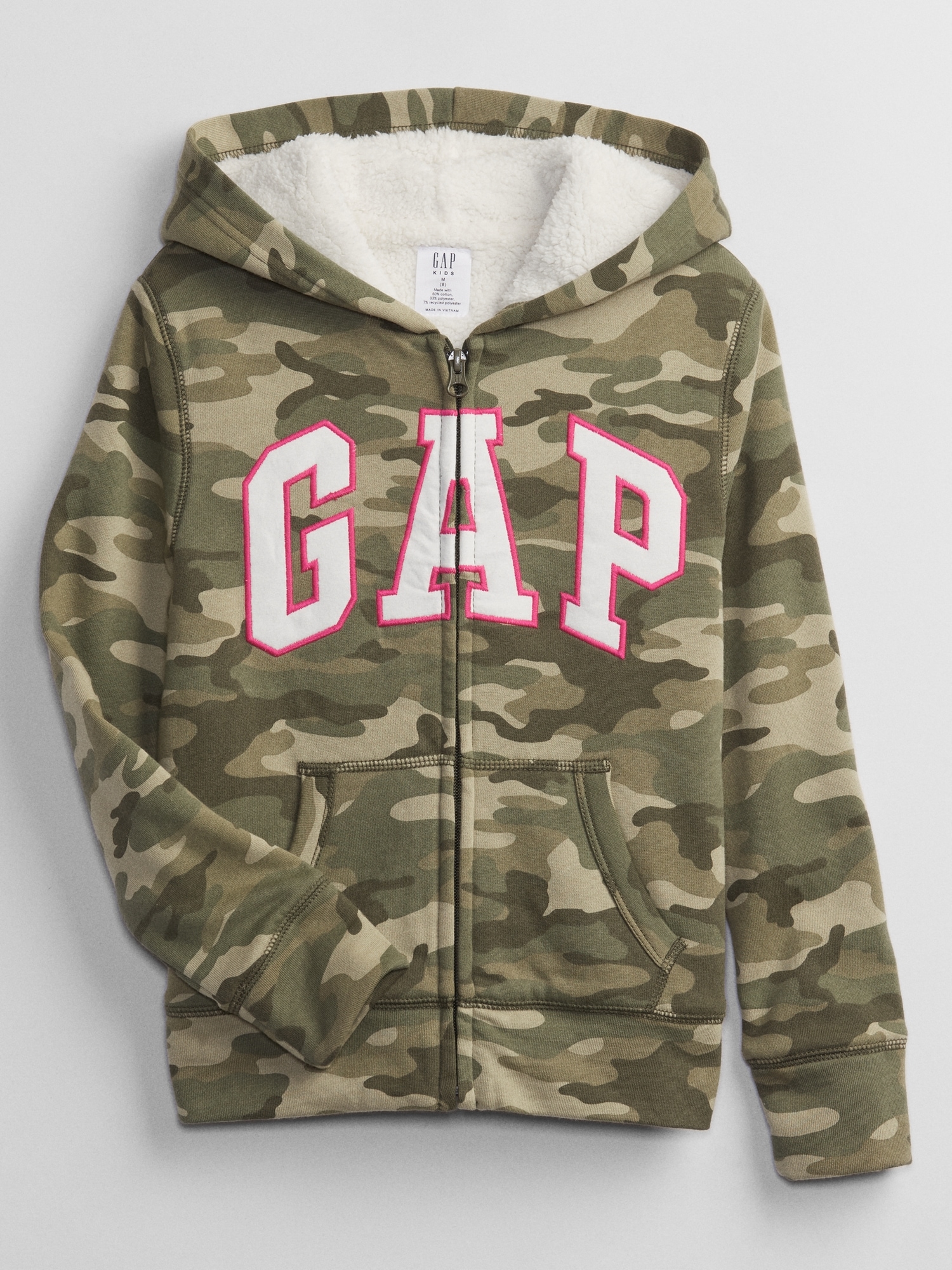 Kids Sherpa-Lined Gap Logo Hoodie | Gap Factory