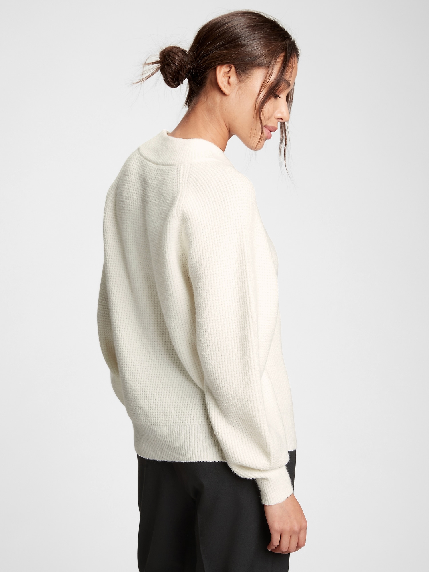 Waffle-Knit Mockneck Sweater | Gap Factory