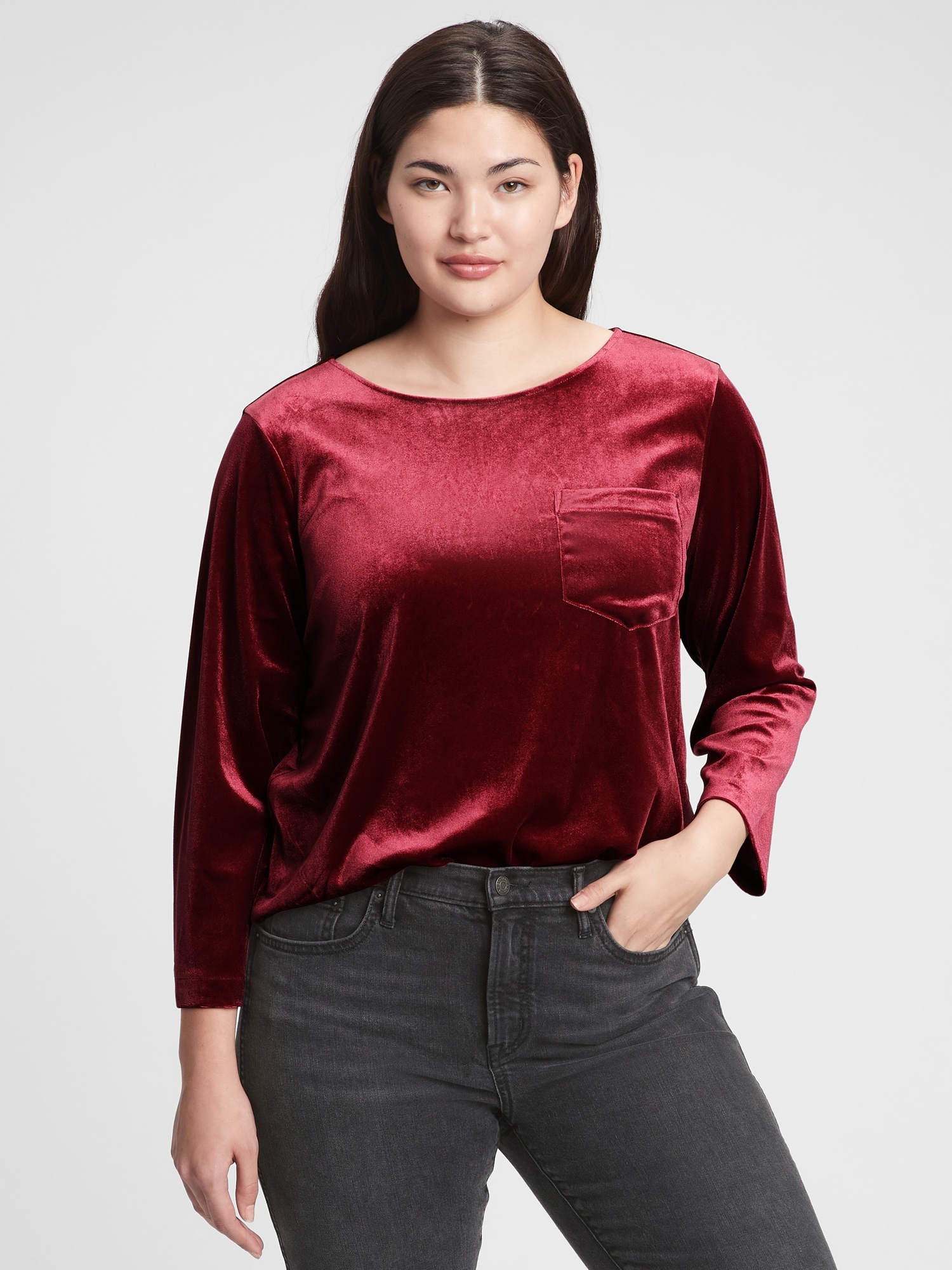 Velvet Pocket Top | Gap Factory