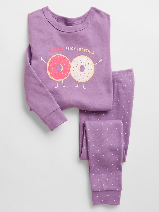 babyGap 100 Organic Cotton Donut Graphic PJ Set Gap Factory