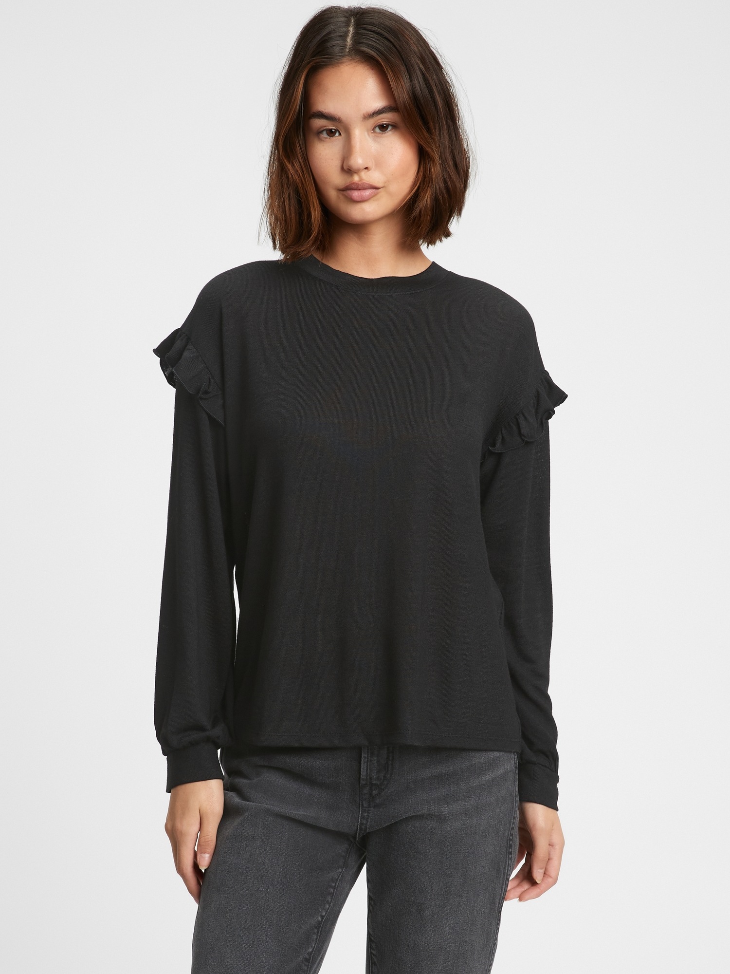 Softspun Ruffle T-Shirt | Gap Factory