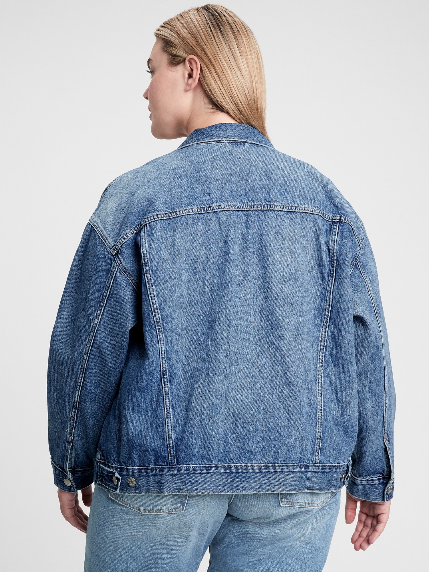 Oversized Icon Denim Jacket with Washwell | Gap Factory