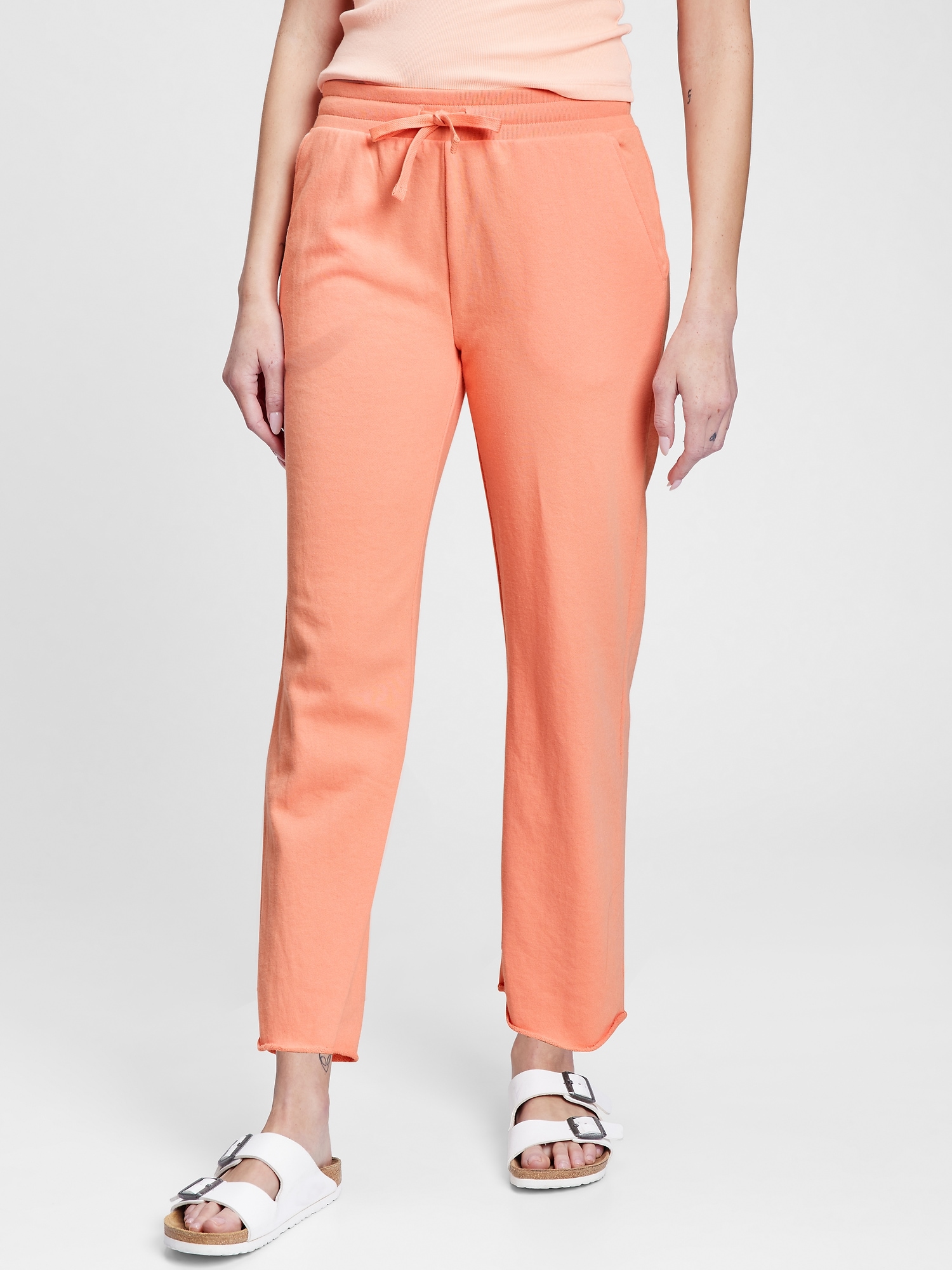 French Terry Straight Crop Pants | Gap Factory