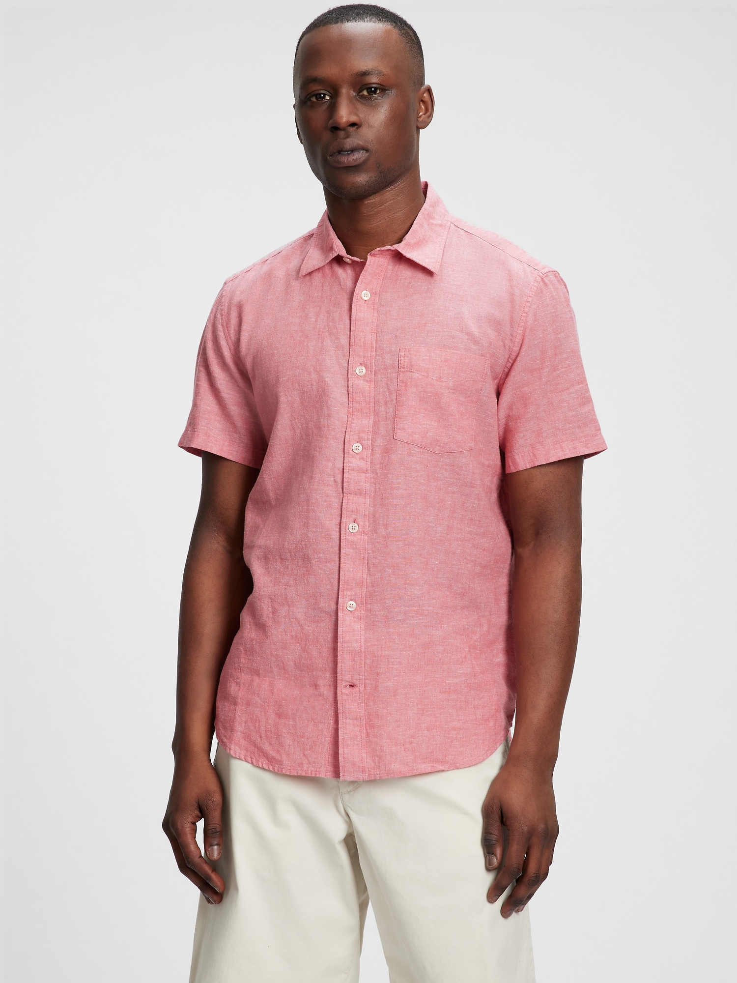 Linen-Blend Shirt in Standard Fit | Gap Factory