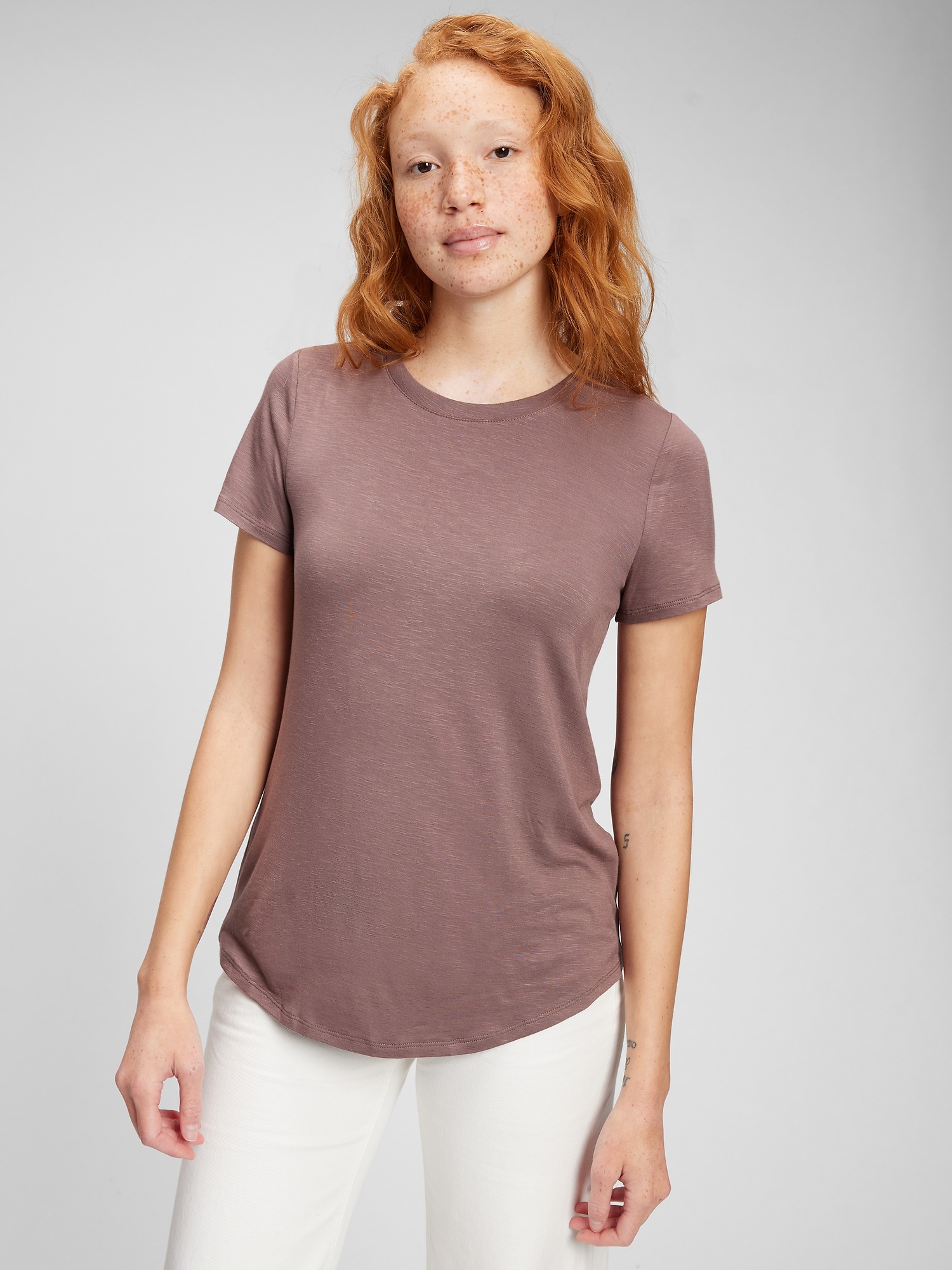Luxe Crewneck T-Shirt | Gap Factory