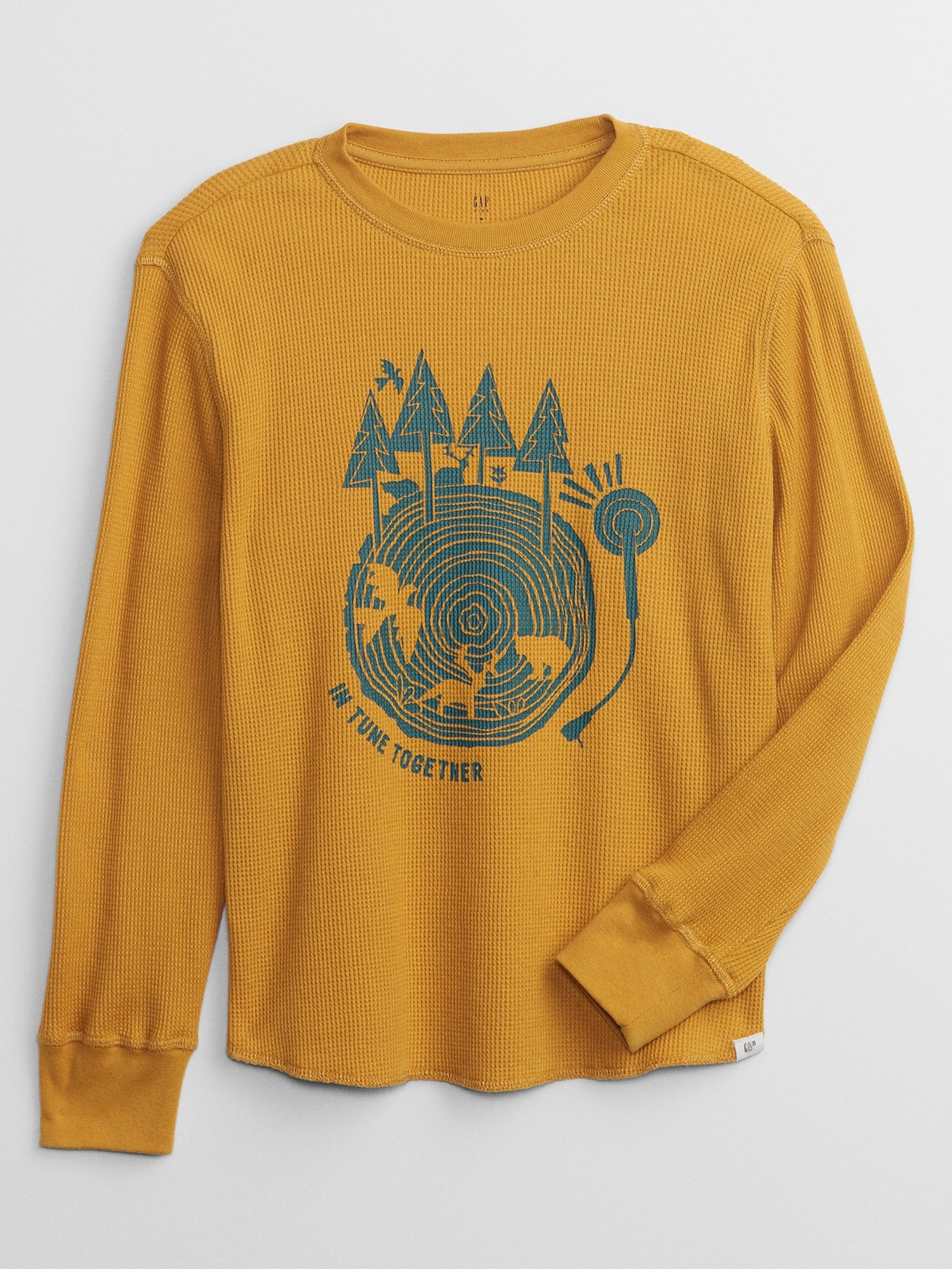 Kids Waffle-Knit Graphic T-Shirt | Gap Factory