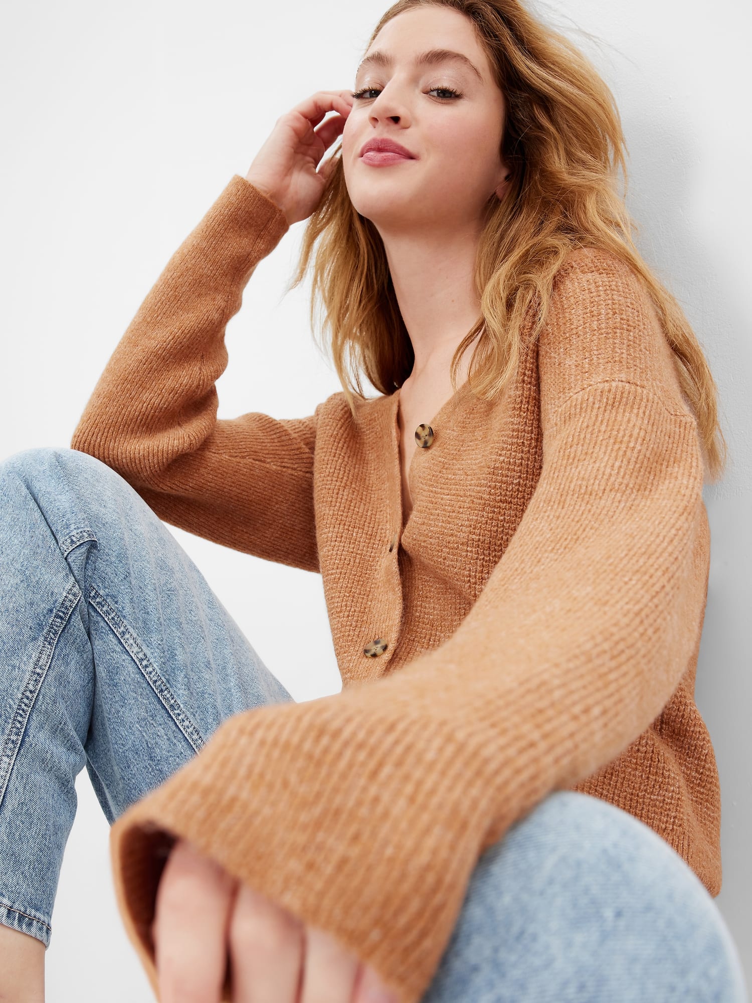 Forever Cozy Waffle-Knit Cardigan | Gap Factory