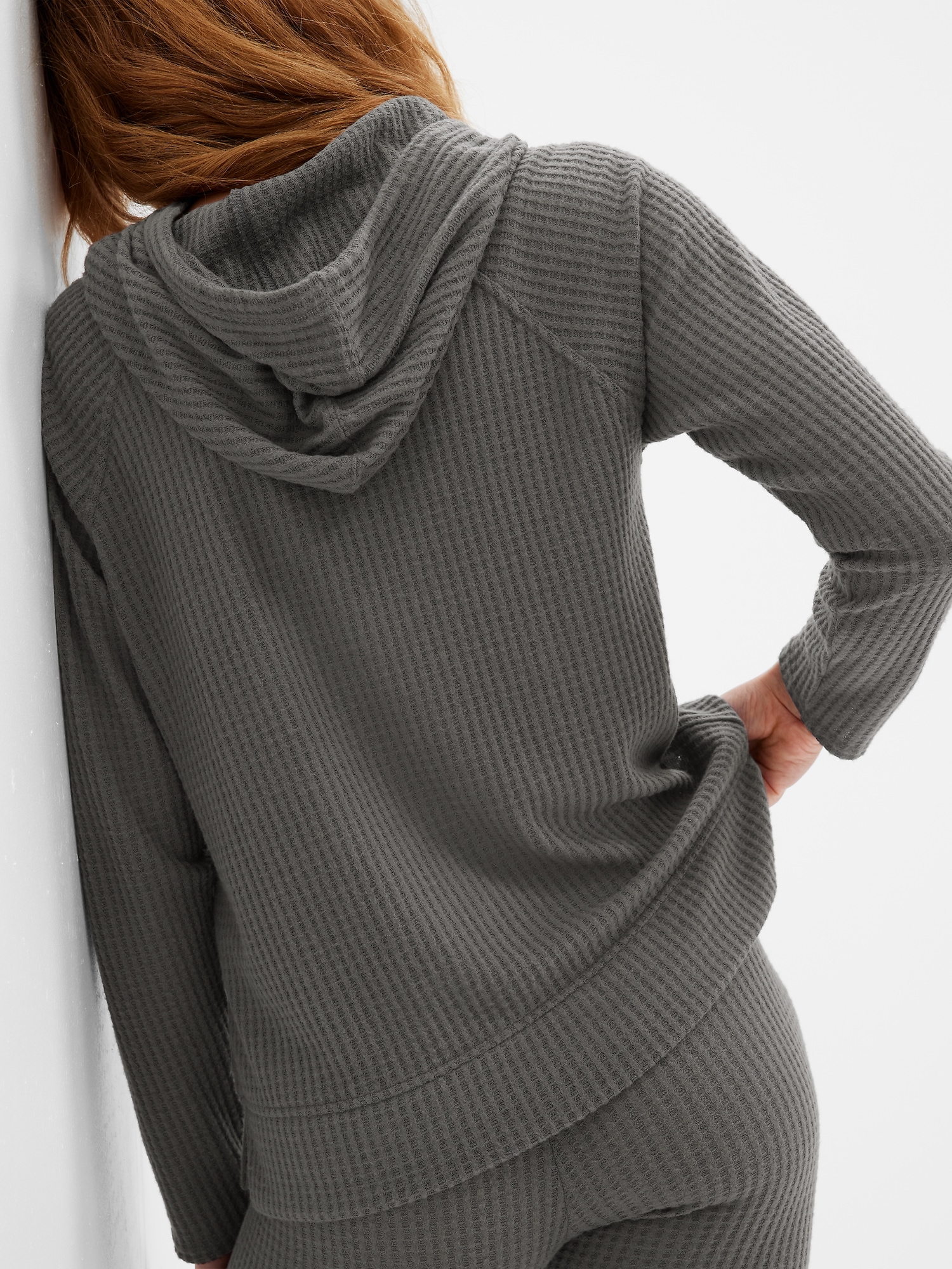 Brushed Waffle-Knit PJ Hoodie | Gap Factory