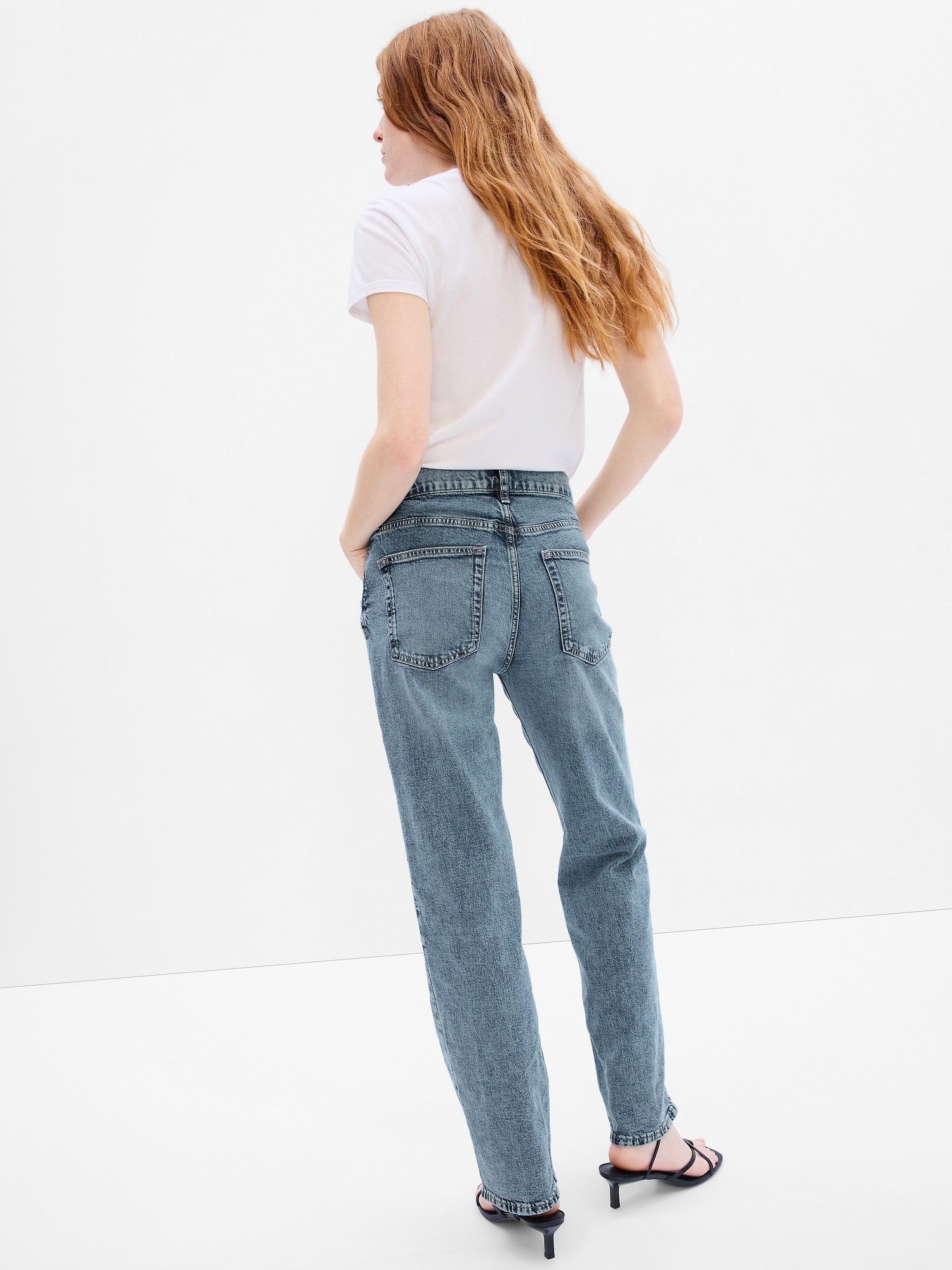 Mid Rise 90s Loose Jeans With Washwell Gap Factory