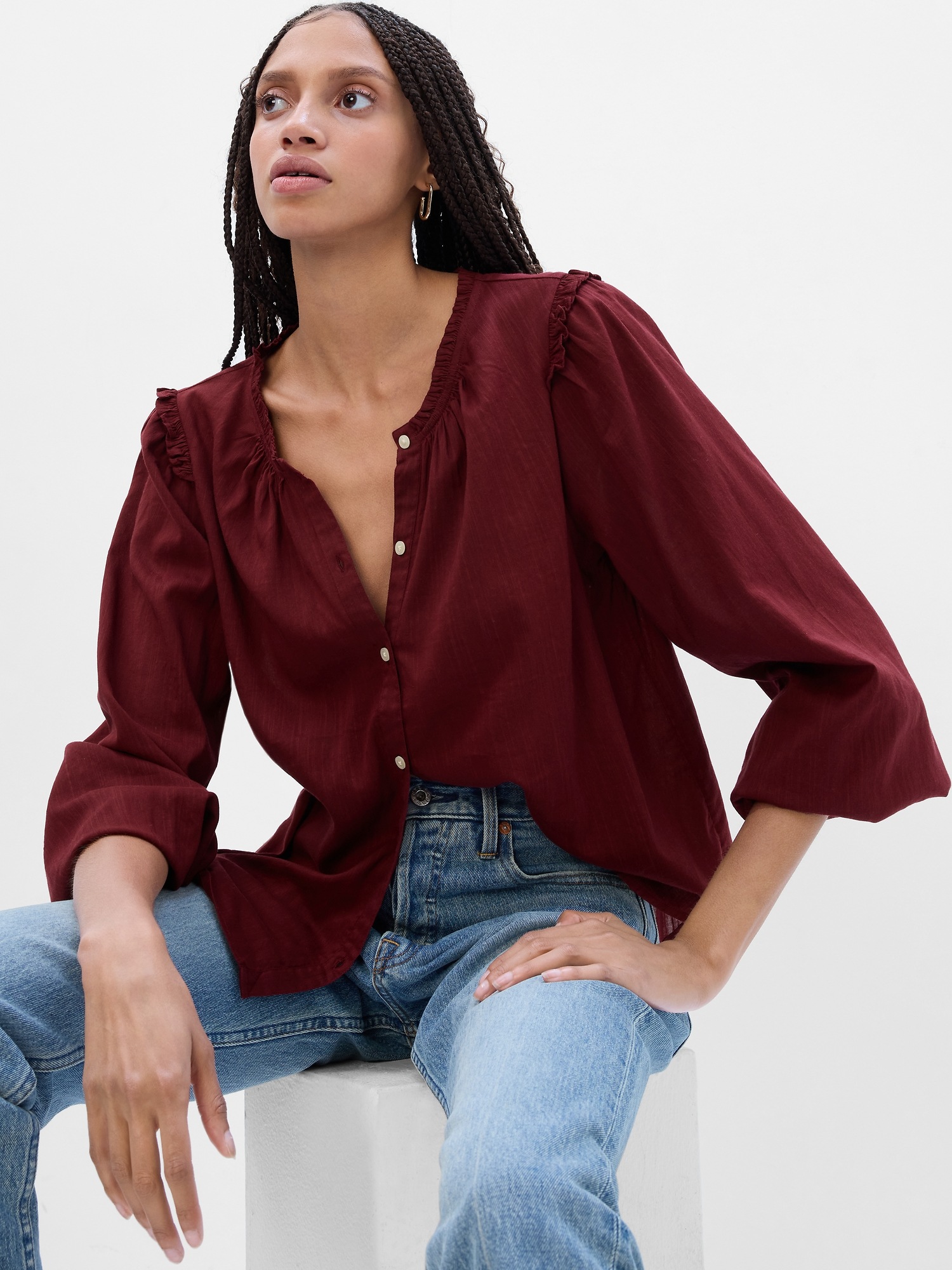 Ruffle Shirt | Gap Factory