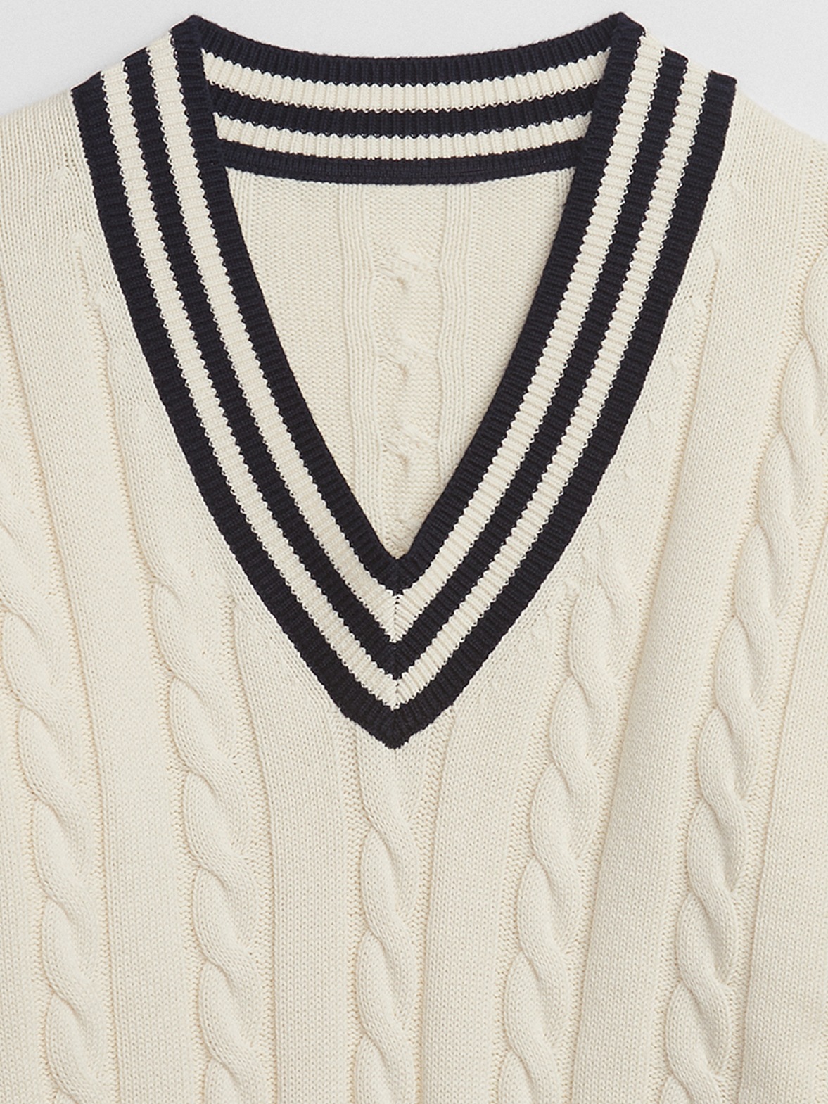 Cable-Knit V-Neck Sweater | Gap Factory