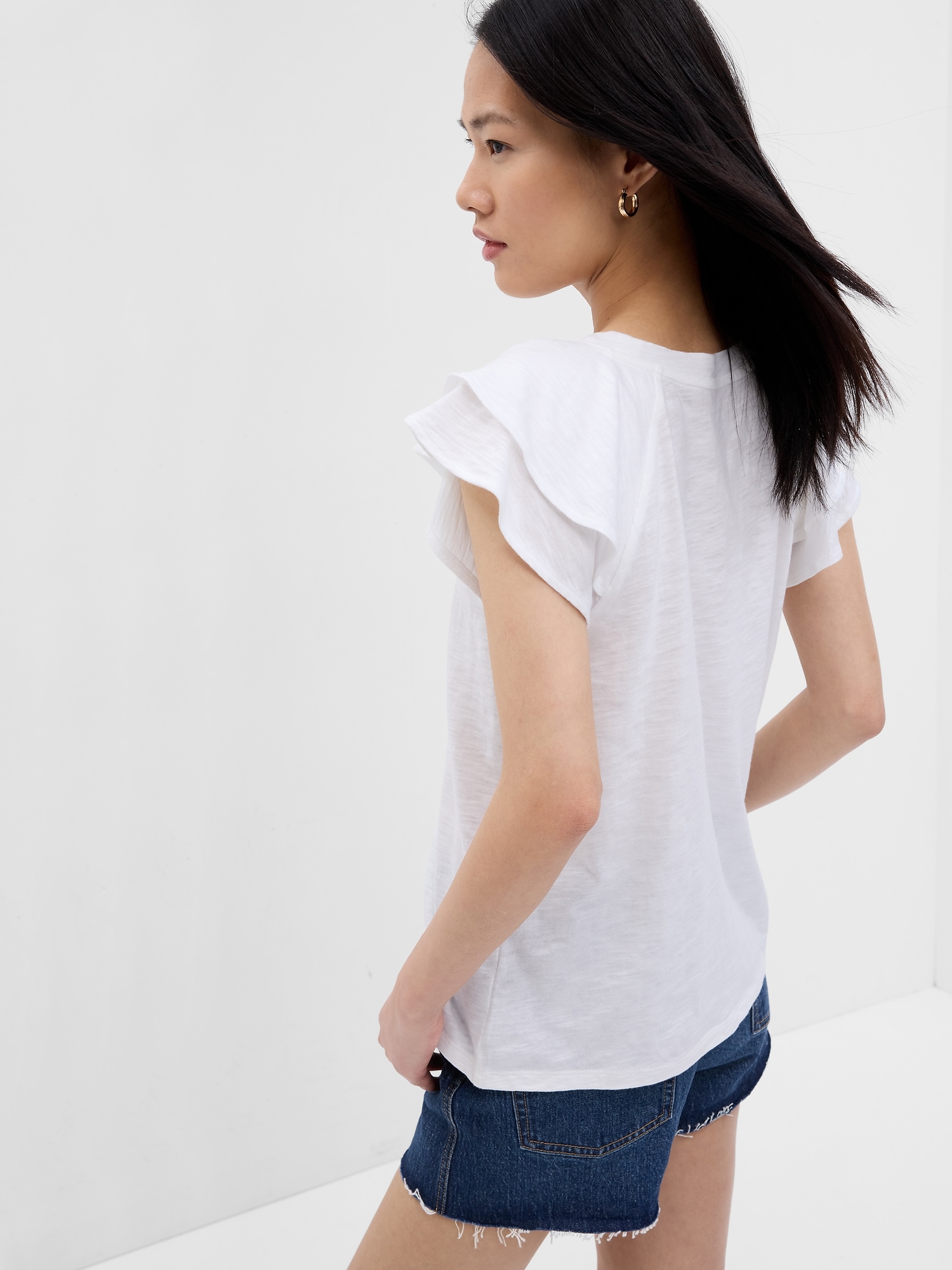 Ruffle Sleeve T-Shirt | Gap Factory