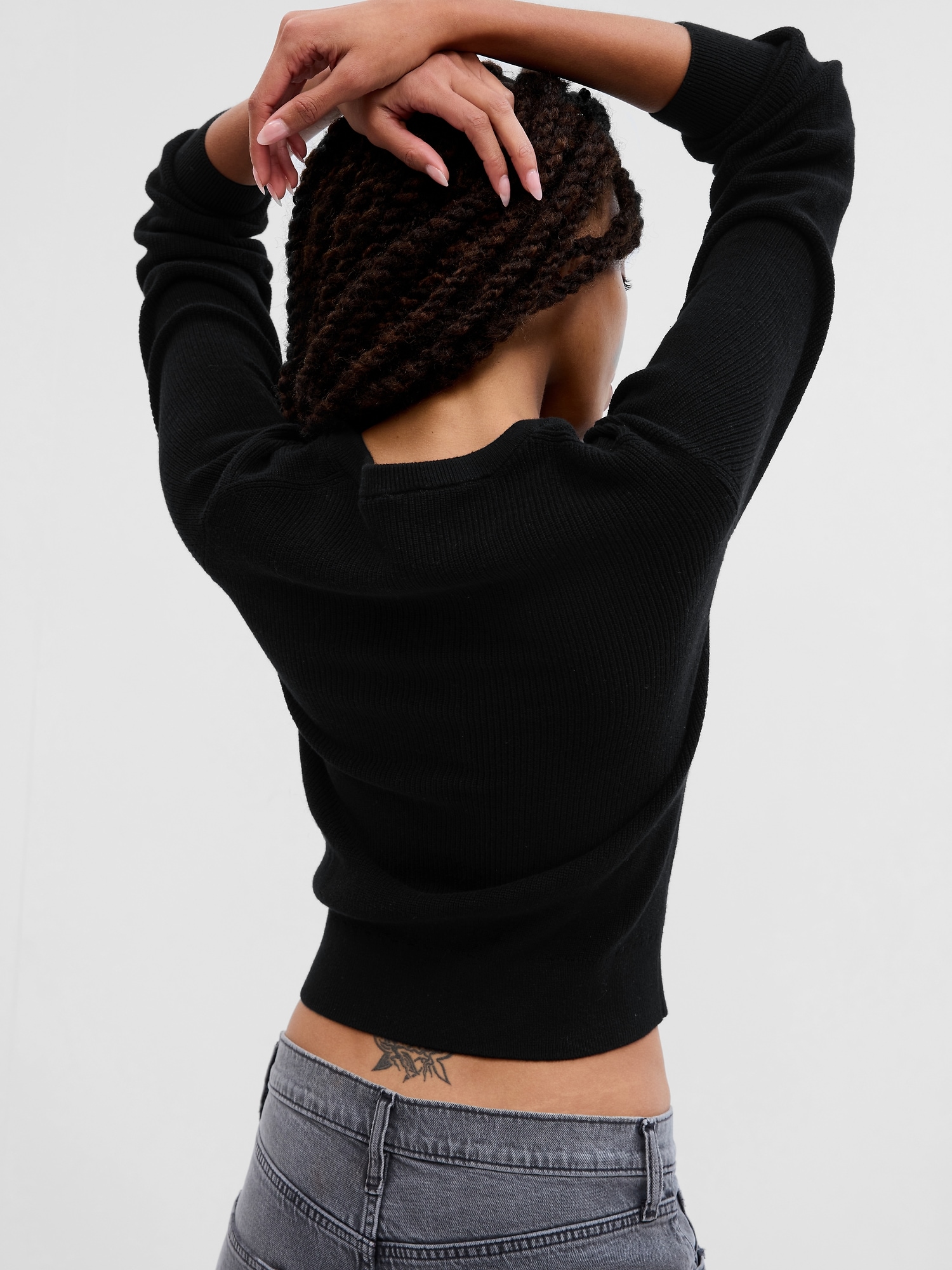 Ribbed Crewneck Cardigan | Gap Factory