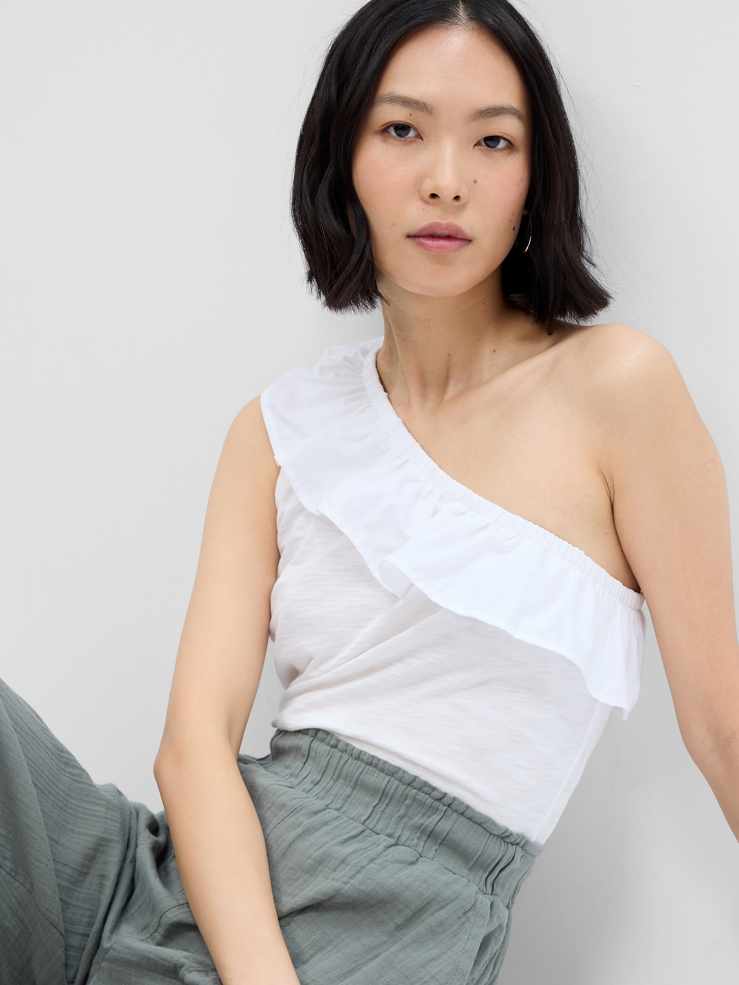 ForeverSoft Asymmetrical Tank Top Gap Factory ForeverSoft Asymmetrical Tank Top Gap Factory