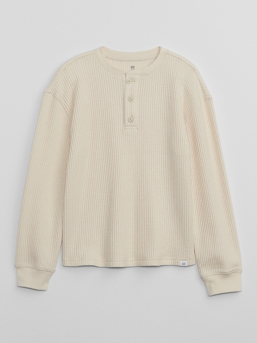 Kids Waffle Knit Henley T Shirt Gap Factory