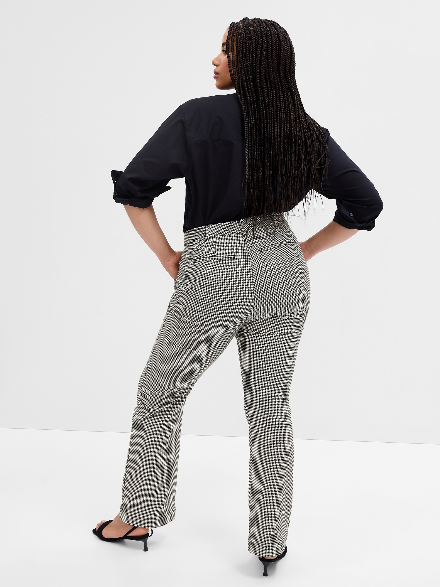 High Rise Kick Fit Print Pants | Gap Factory