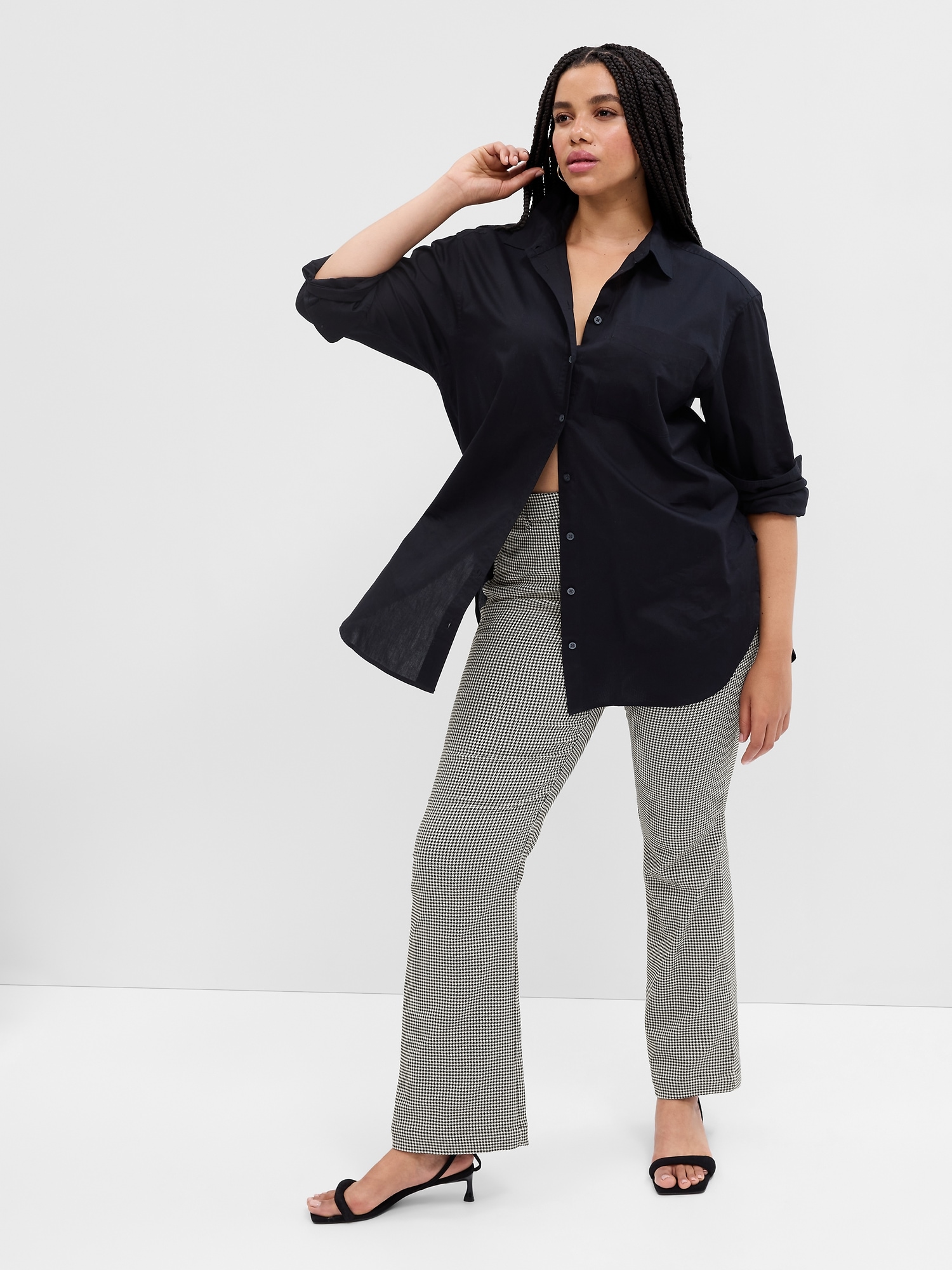 High Rise Kick Fit Print Pants | Gap Factory