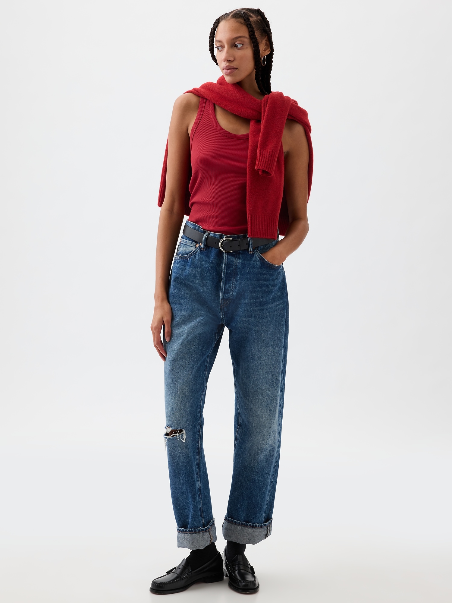 Ribbed Tank Tops Gap Factory 8489