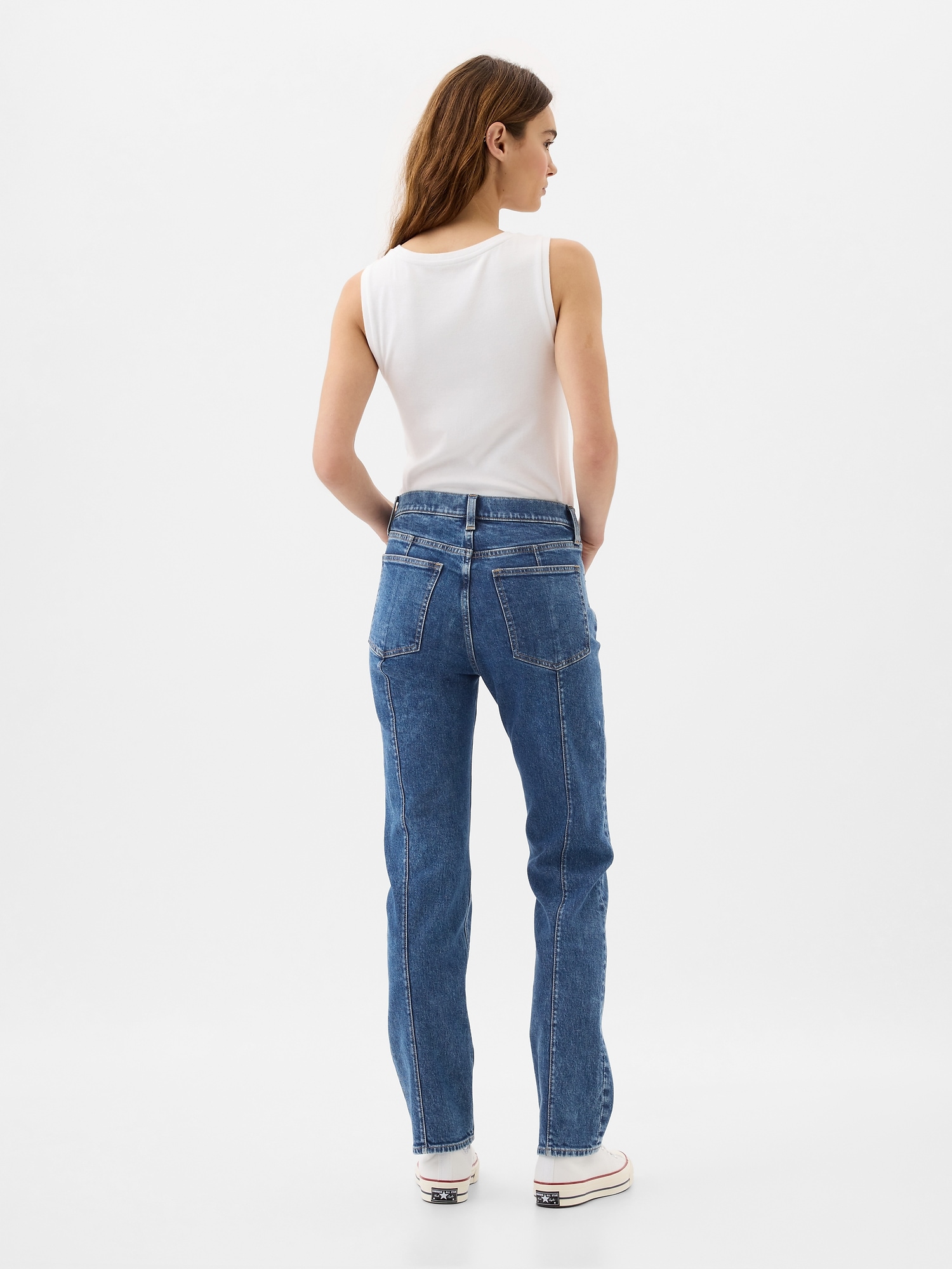 High Rise Classic Straight Jeans | Gap Factory