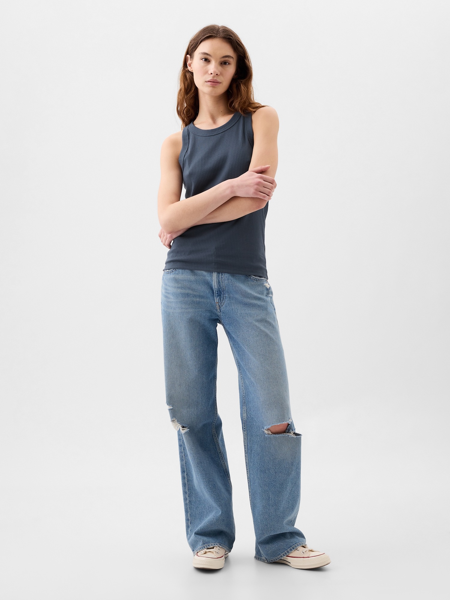 Ribbed High Neck Tank Gap Factory 6000