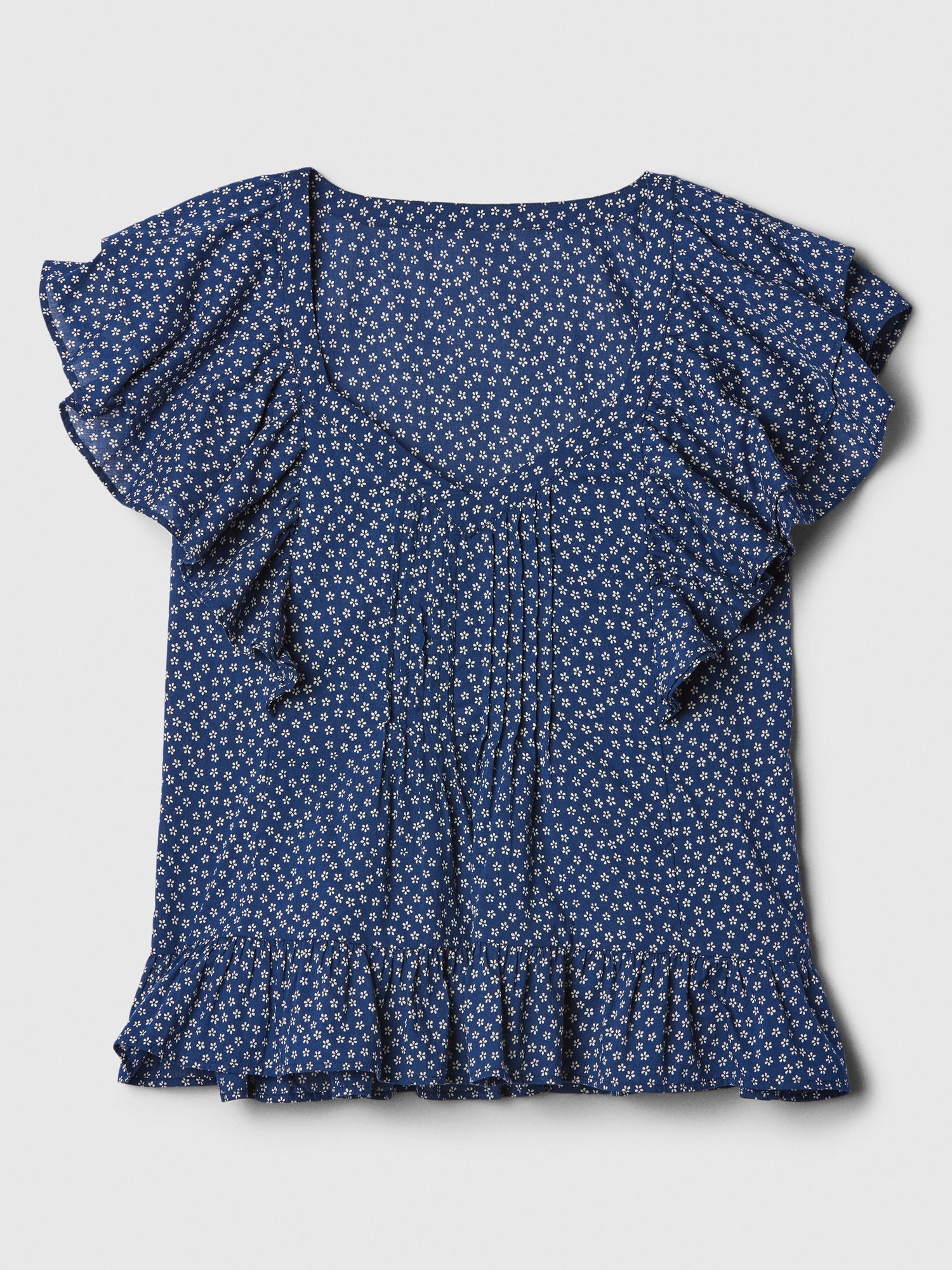 Pintuck Flutter Sleeve Top | Gap Factory