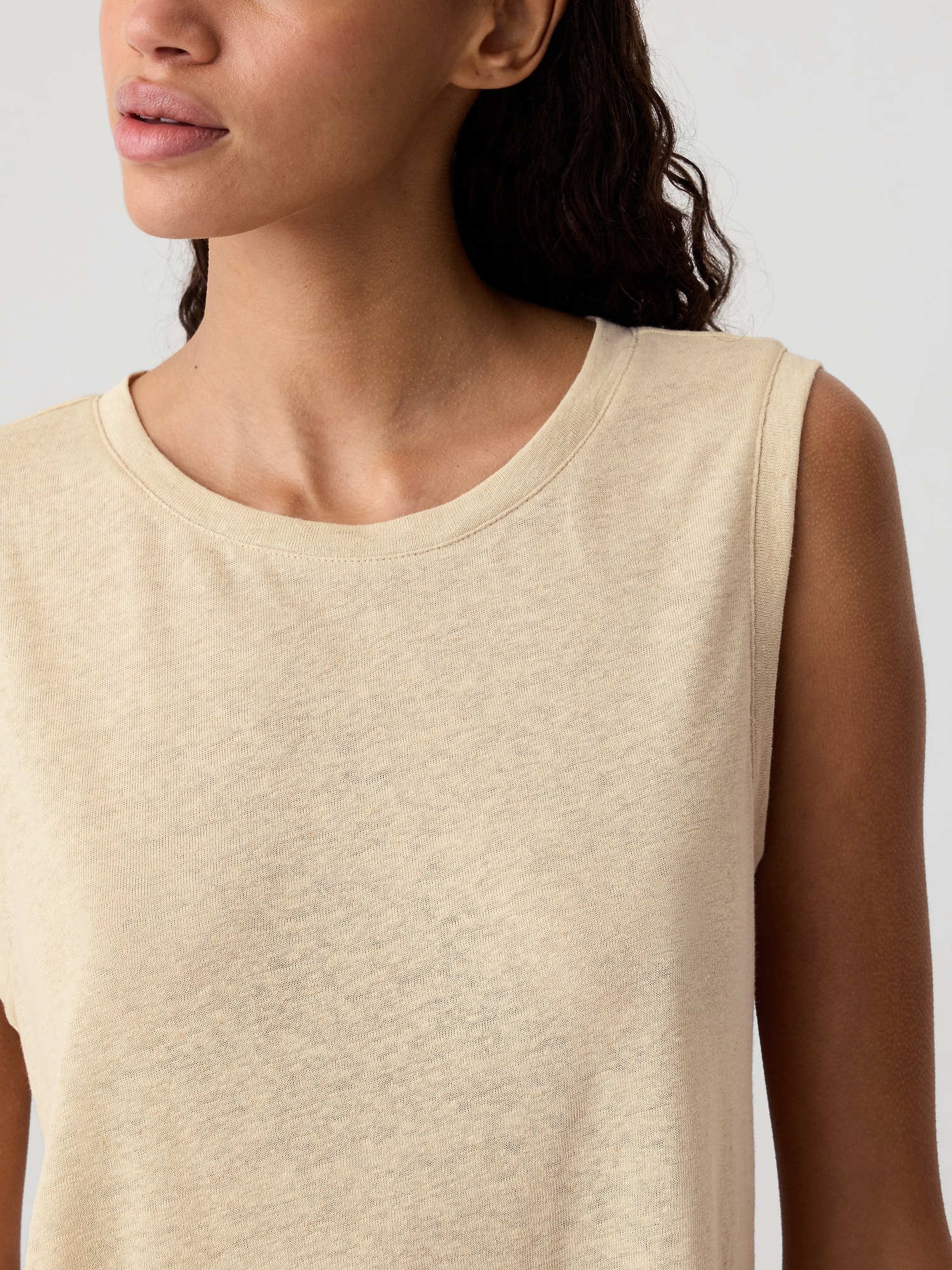 Linen-Blend Tank Top | Gap Factory