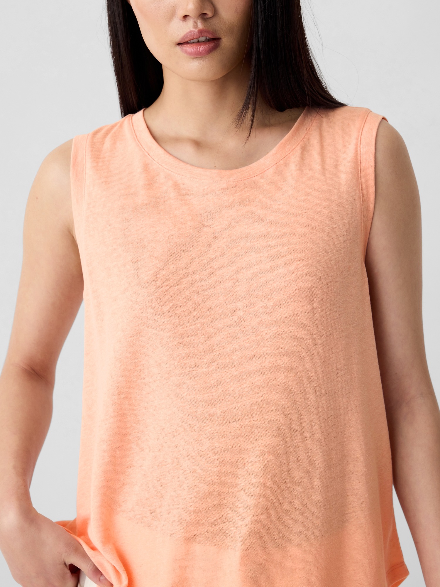 Linen-Blend Tank Top | Gap Factory