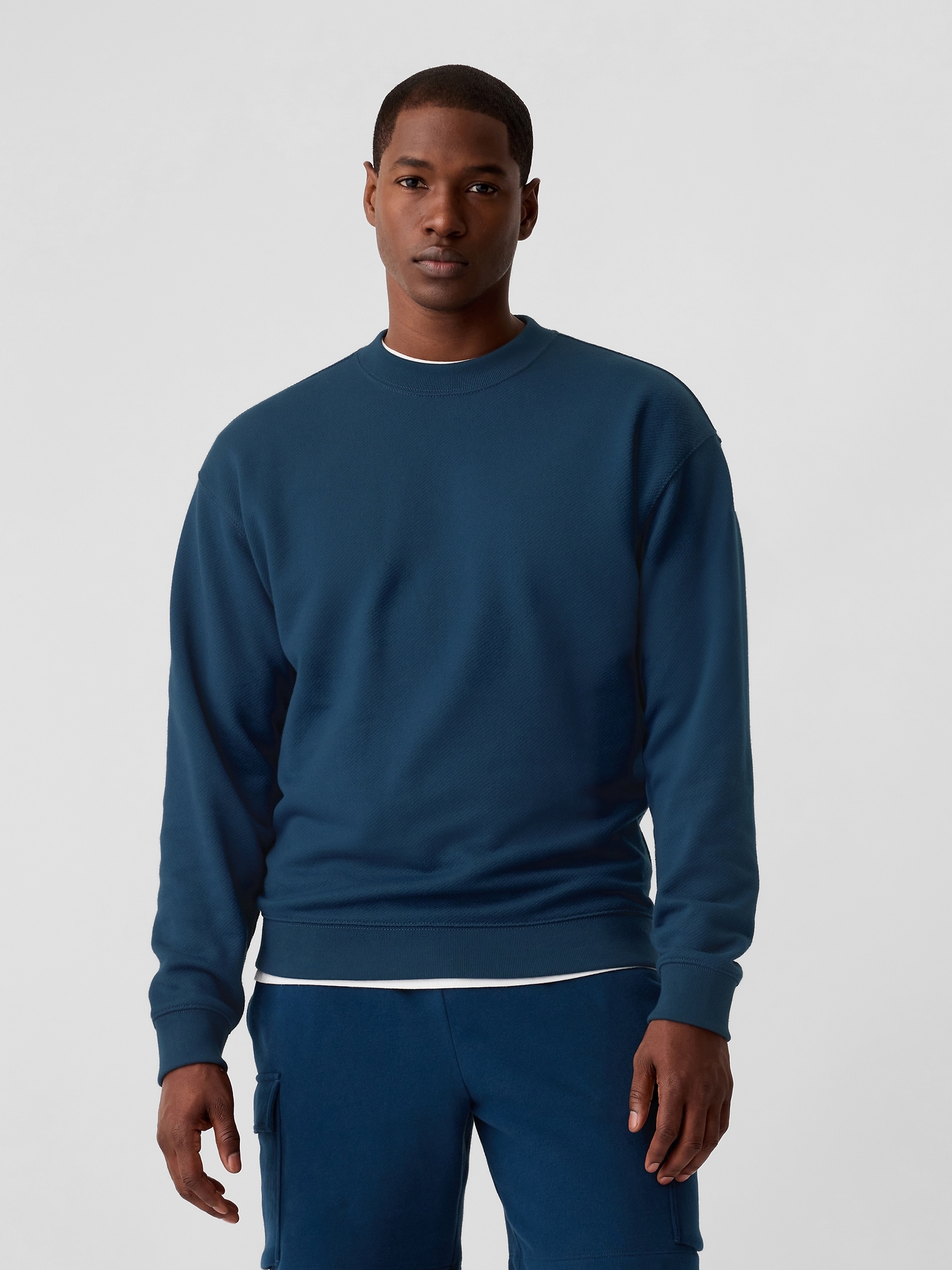 Relaxed Textured Crewneck Sweatshirt | Gap Factory