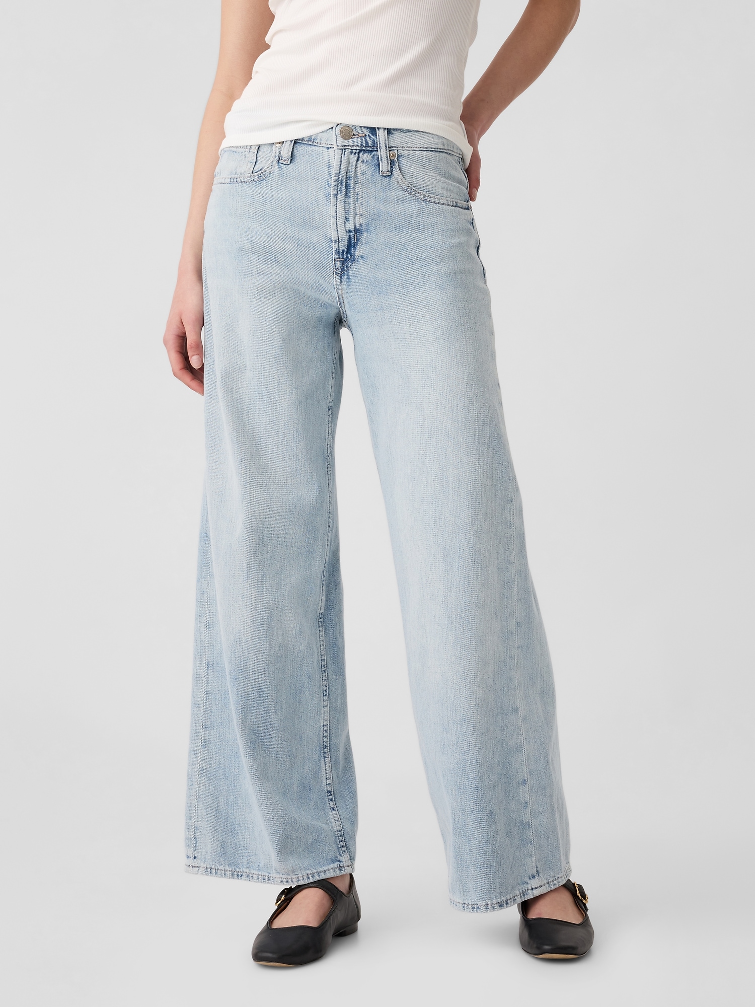 High Rise Wide-Leg Jeans | Gap Factory