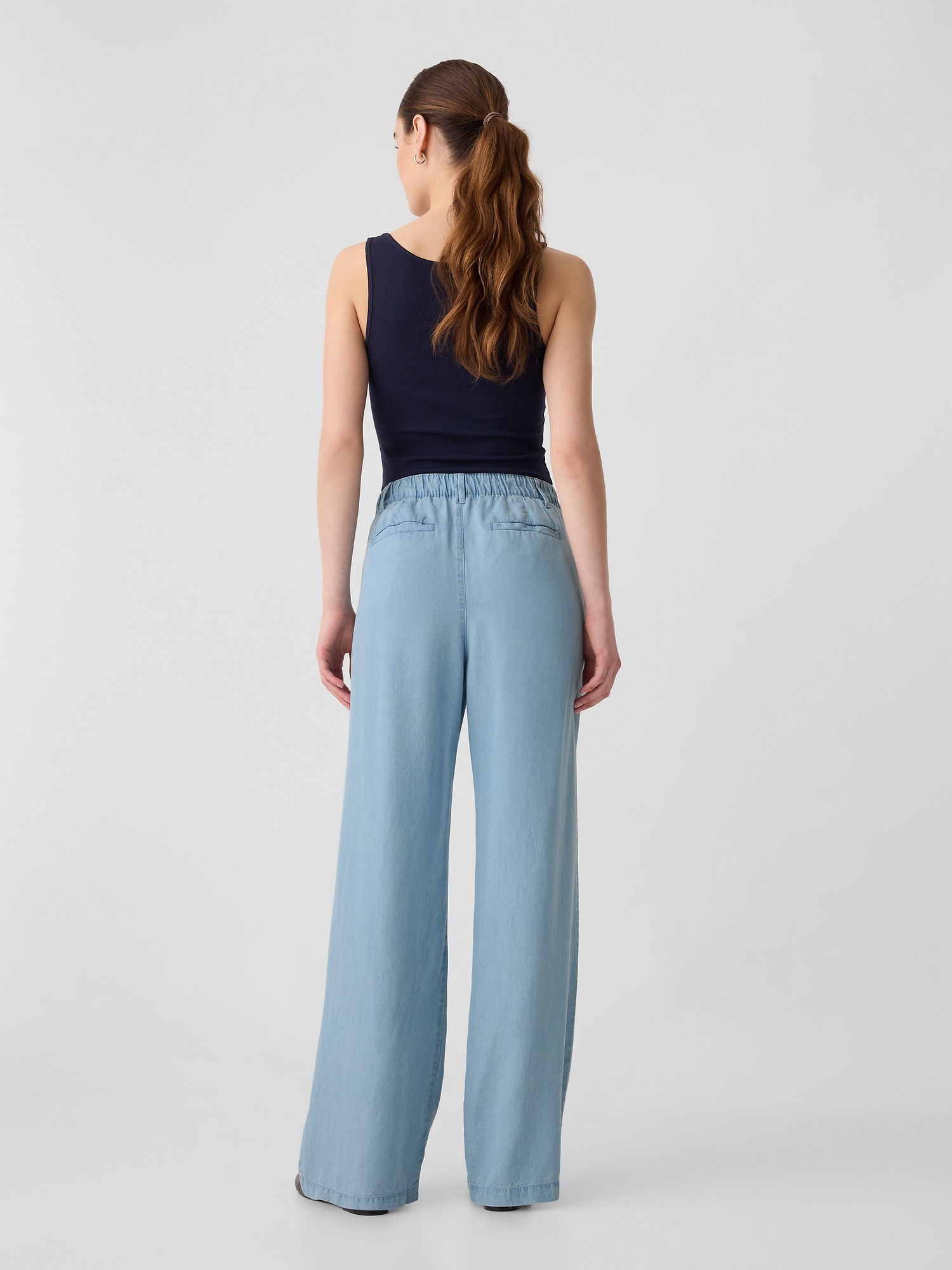 TENCEL™ Lyocell Easy Wide-Leg Trousers | Gap Factory