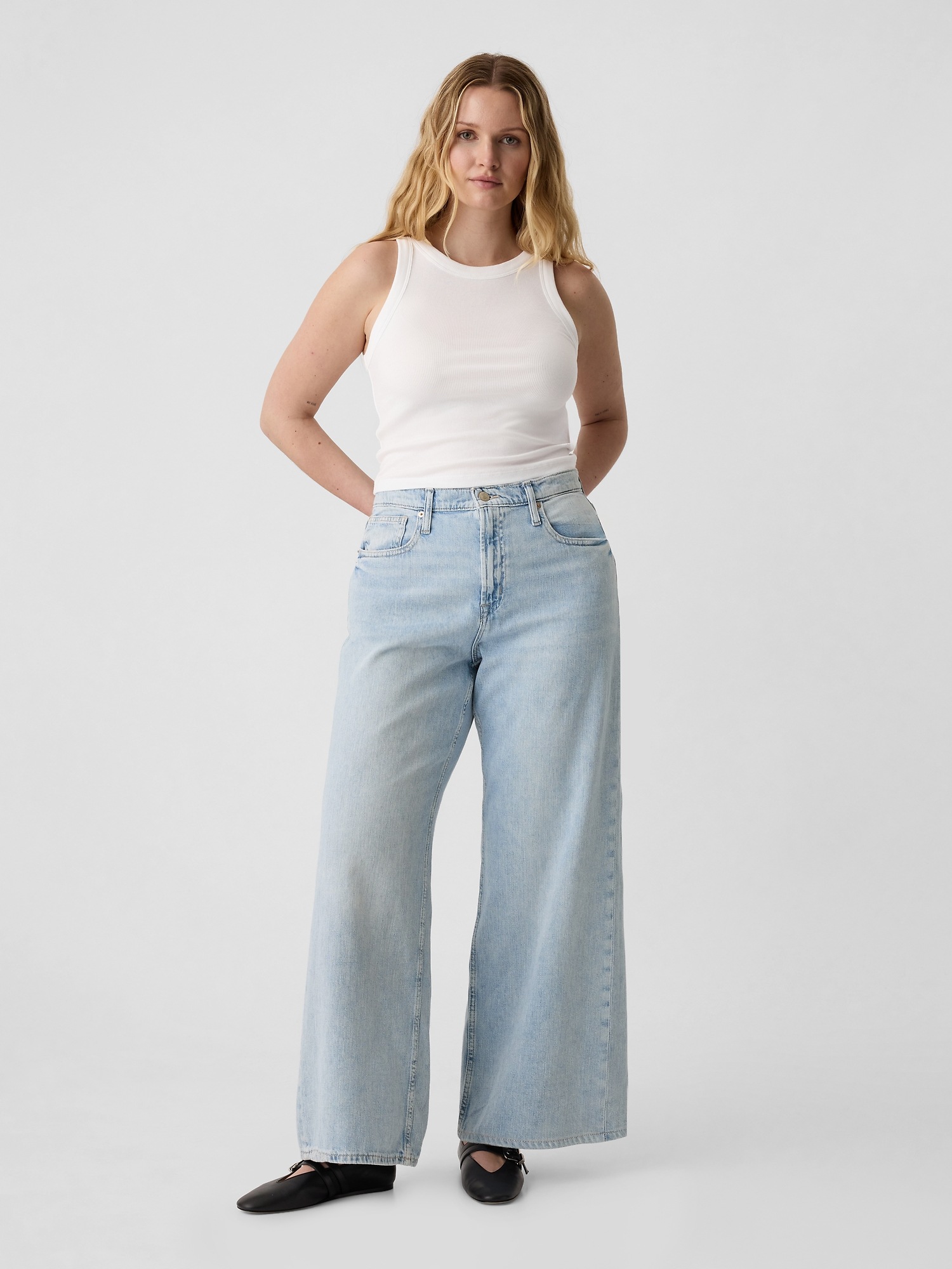High Rise Wide-Leg Jeans | Gap Factory