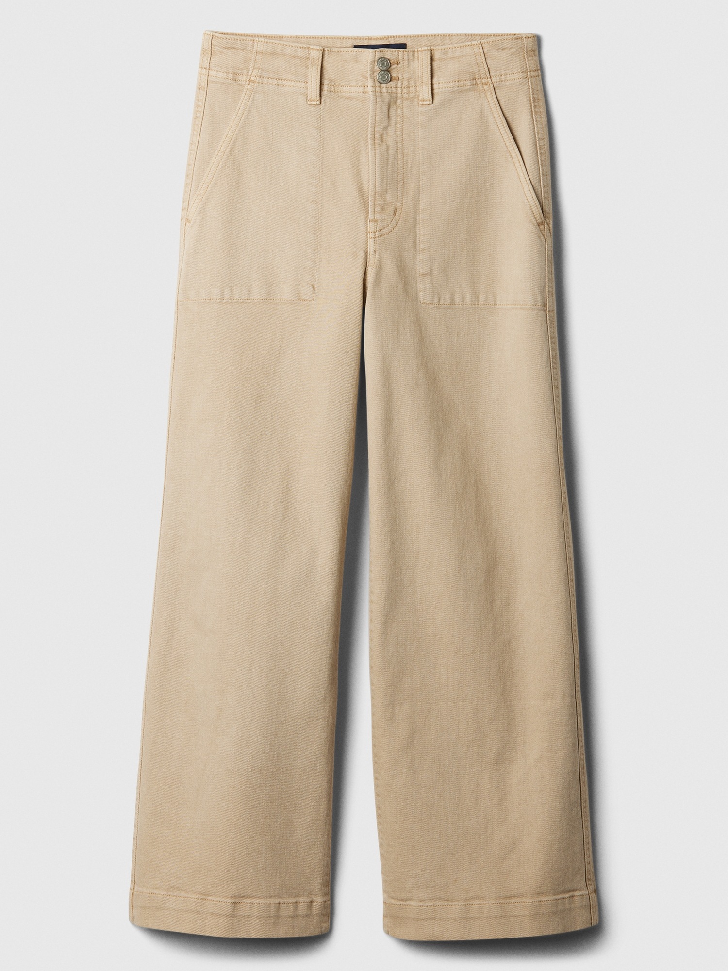 High Rise Wide-Leg Crop Jeans | Gap Factory