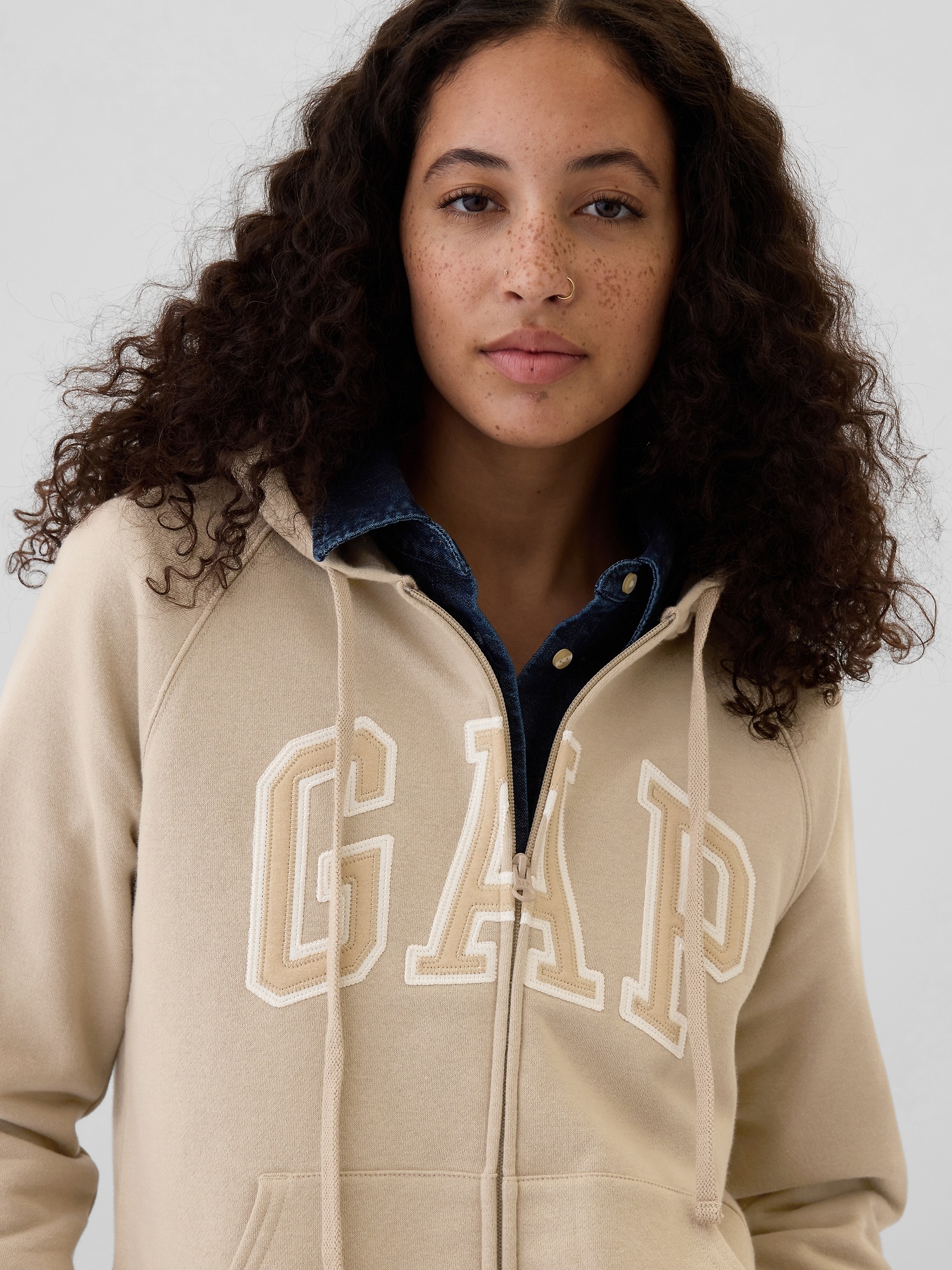 Gap Logo Zip Hoodie Gap Factory