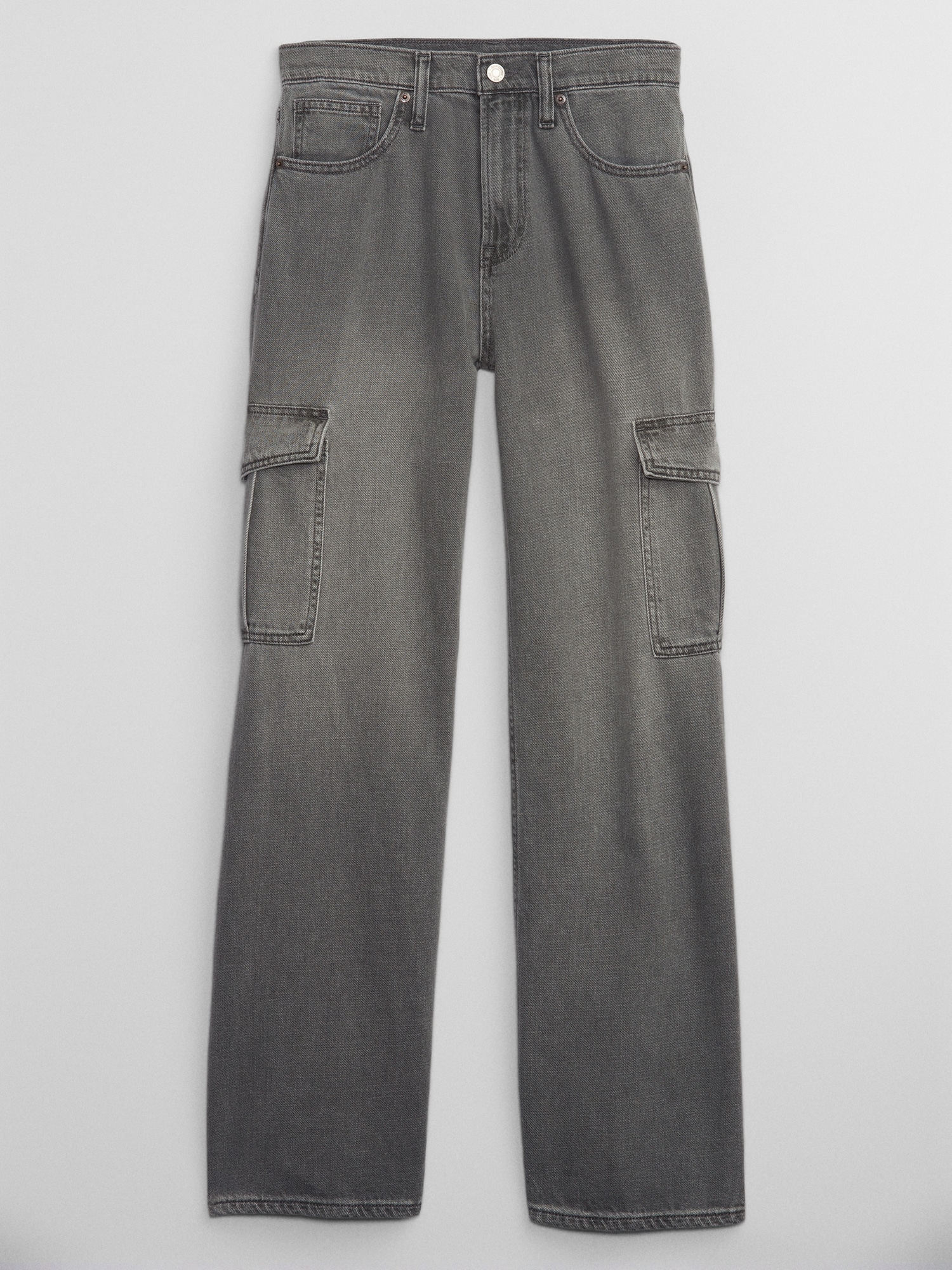 High Rise Wide-Leg Cargo Jeans | Gap Factory