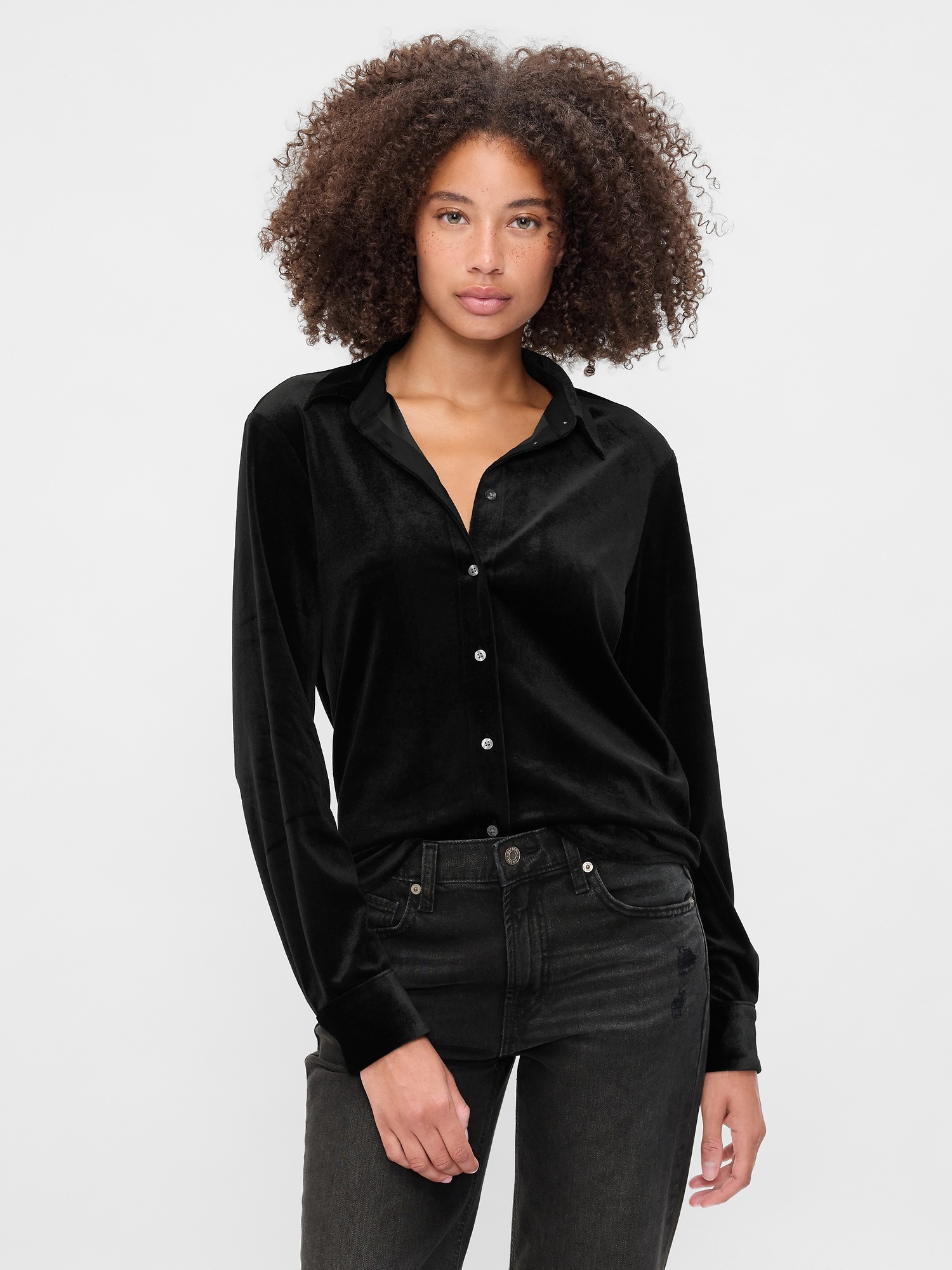 Gap velvet shirt store